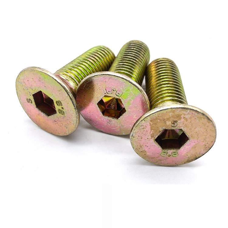 China DIN 931/933 Yellow Zinc Hex Bolts – Partial/Full Thread factory ...